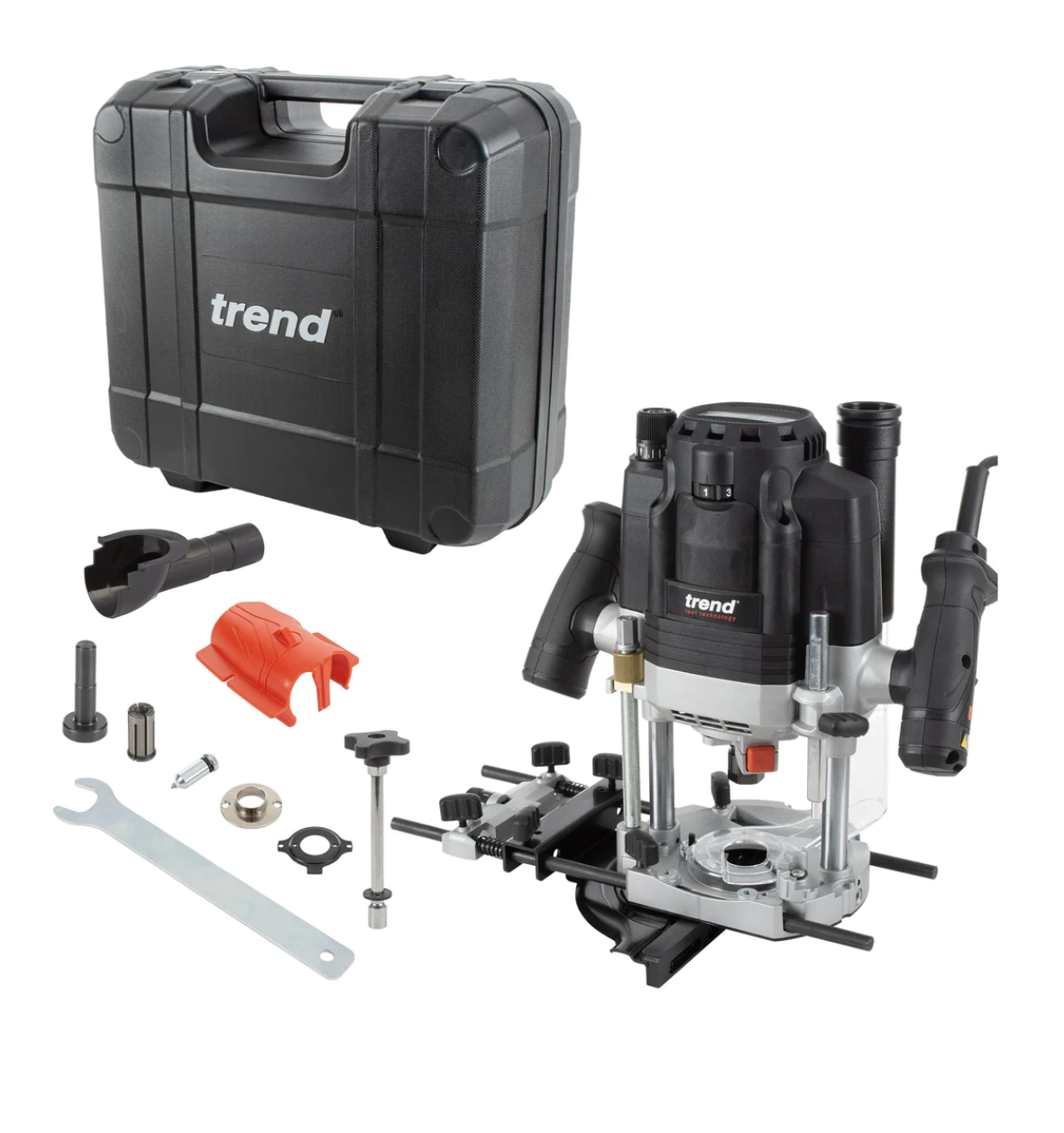 EPT Ireland. Trend T8EK T8 2200W 1/2 Dual Mode Plunge Router 240v